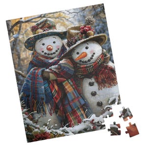 Snowman Couple Jigsaw Puzzle. Great Gift for Valentine's Day, First ...