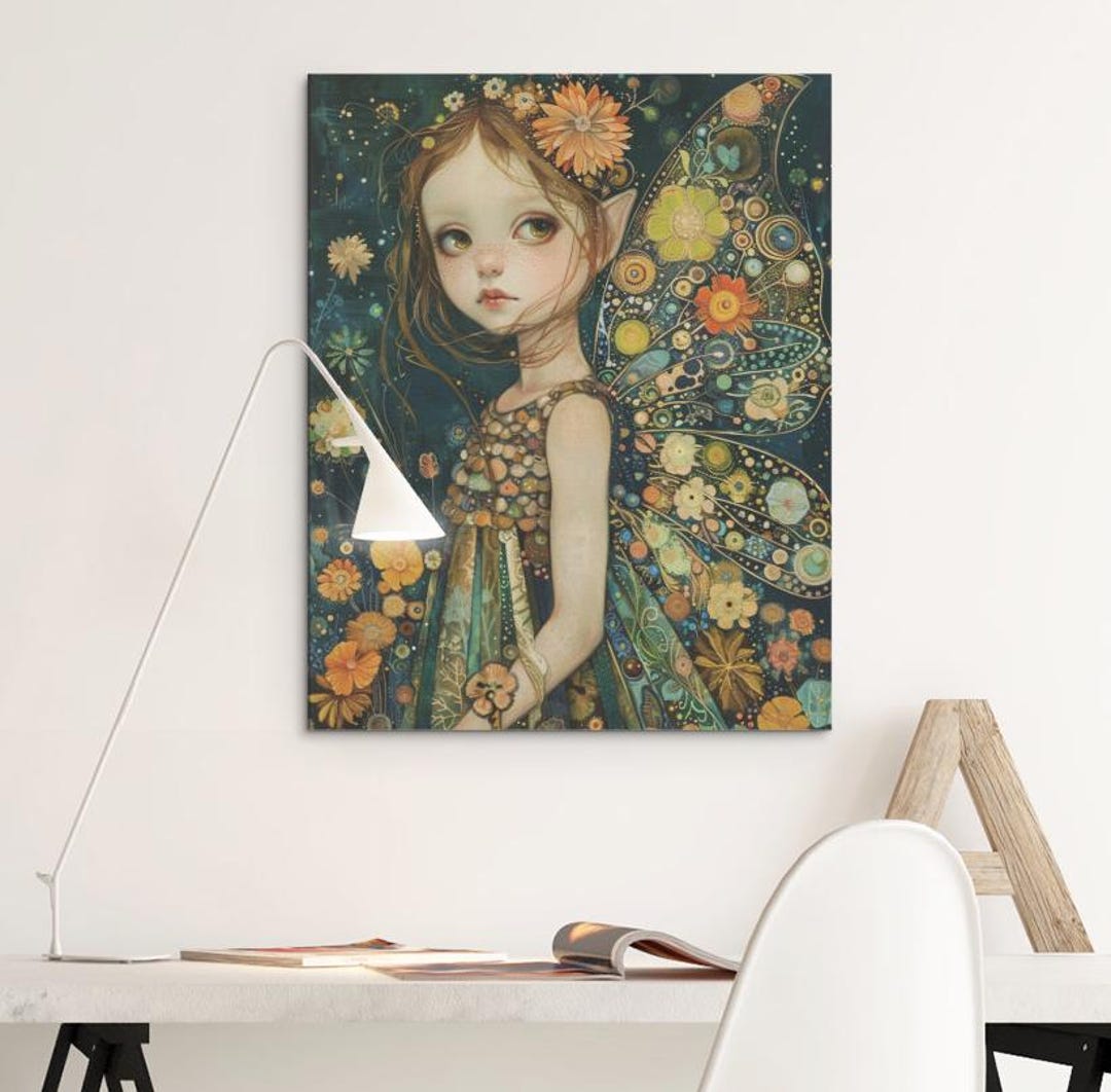 Pretty Little Night Fairy Art Print. Watercolor Faerie Wall Art ...