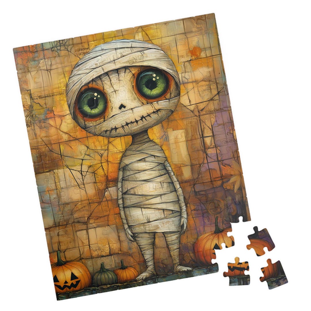Cute Mummy Jigsaw Puzzle. Gift for Halloween, Holidays, Birthdays, Get ...