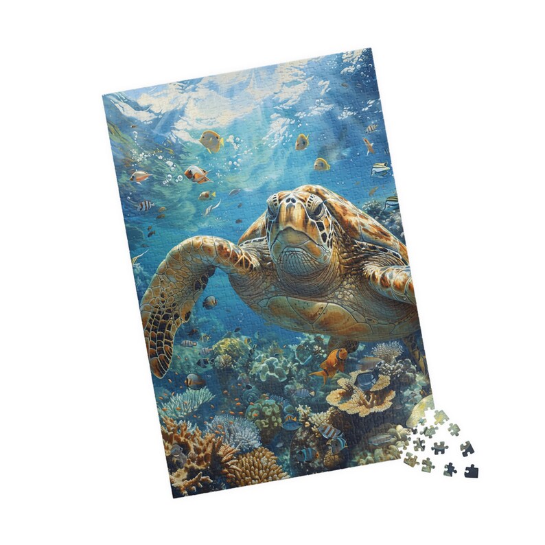 Sea Turtle III Jigsaw Puzzle. Fun Tech-free Family Activity. Gift for ...