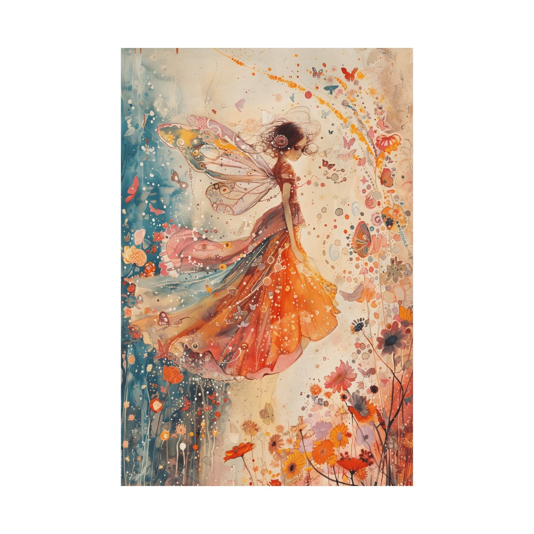Spring Fairy Art Print. Watercolor Faerie Wall Art. Fantasy Decor for ...