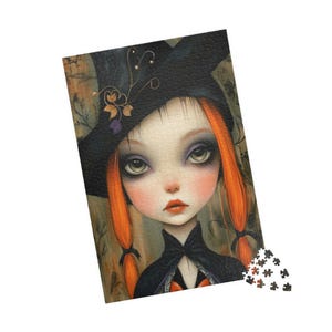 Portrait of a Witch Jigsaw Puzzle. Gift for Halloween, Holidays ...