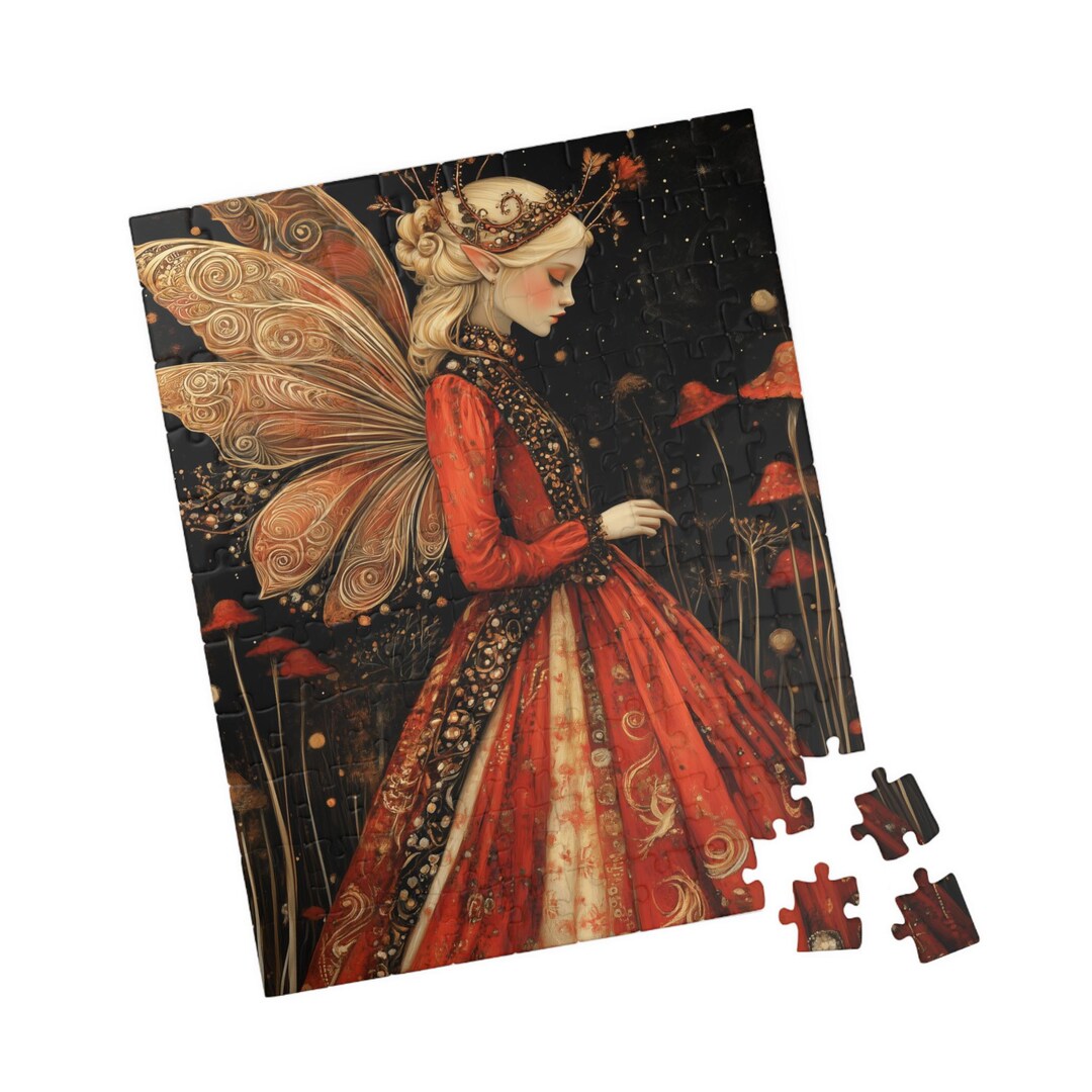 Red Fairy Queen Jigsaw Puzzle: Mystical Fantasy Gift - Etsy