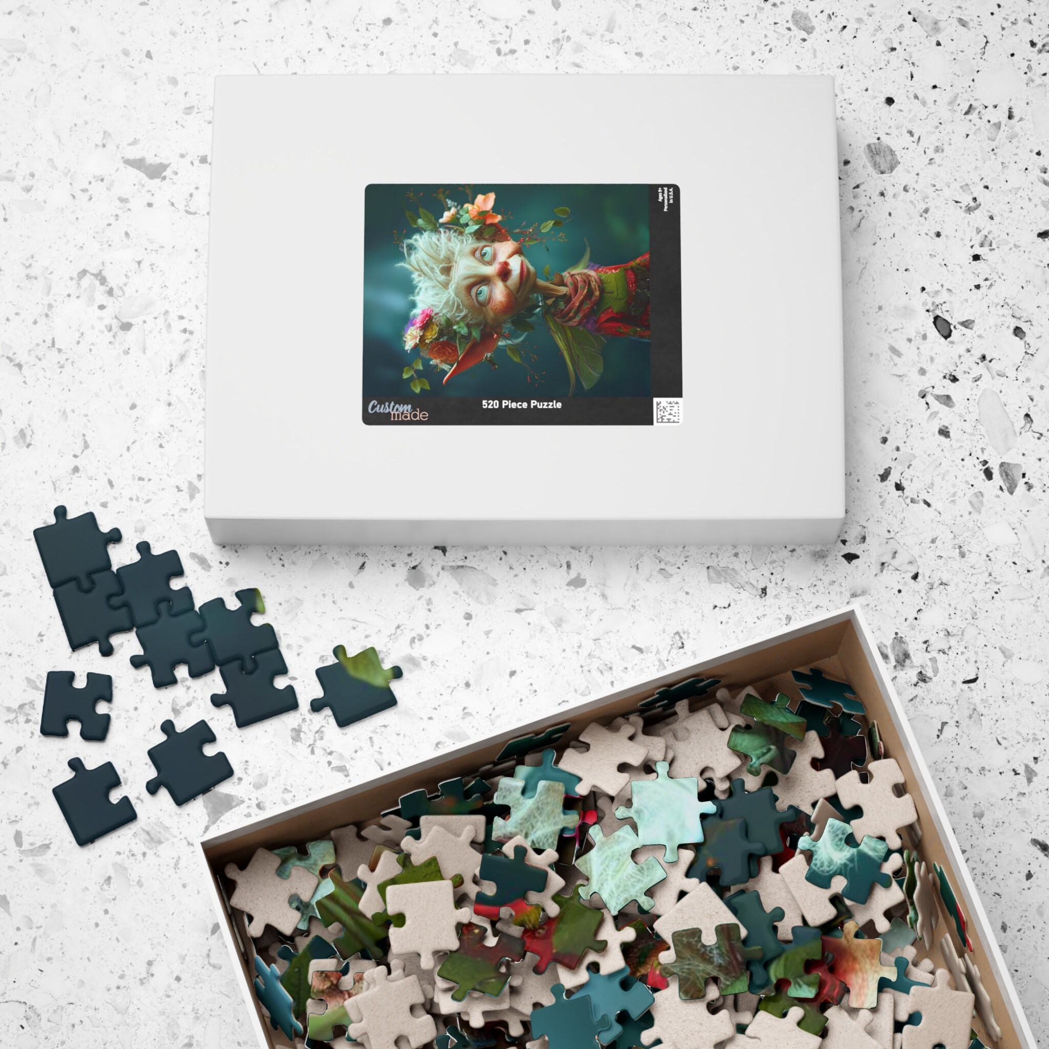 Evelina Whimsical Elderly Fairy/elf Jigsaw. Silly Colorful Old Lady ...