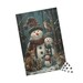 Snowman Family in the Woods With Animals Jigsaw Puzzle. Great Gift for ...