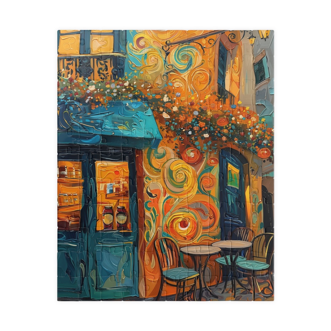 Colorful Parisian Cafe Jigsaw Puzzle. Great Gift for Birthdays ...