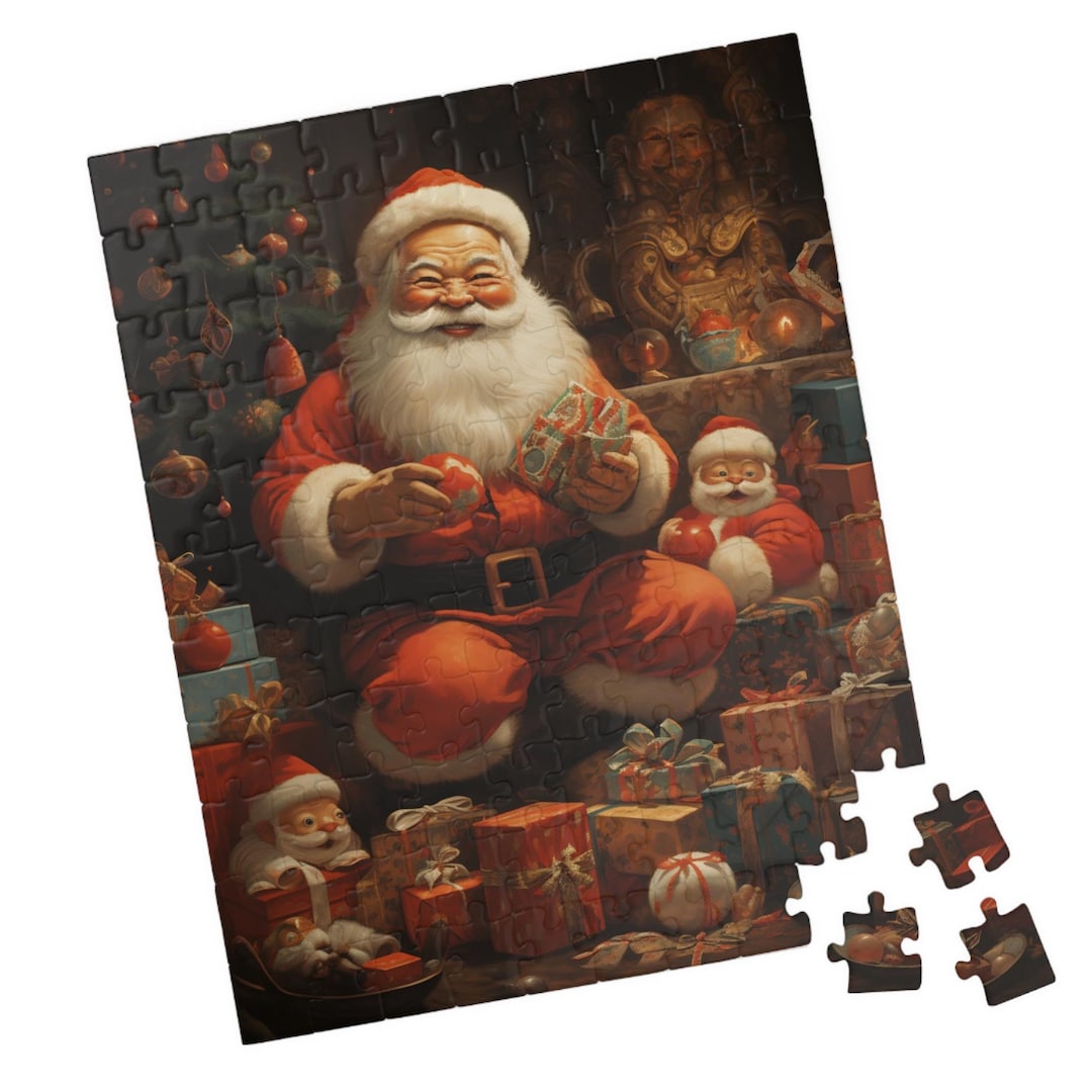 Asian Santa Puzzle. Sheng Dan Lao Ren Jigsaw. Great Gift for Holidays ...