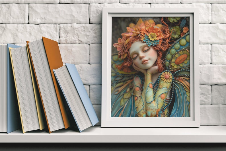 Joyful Forest Fairy Art Print. Enchanted Fae Wall Art. Faerie Theme ...