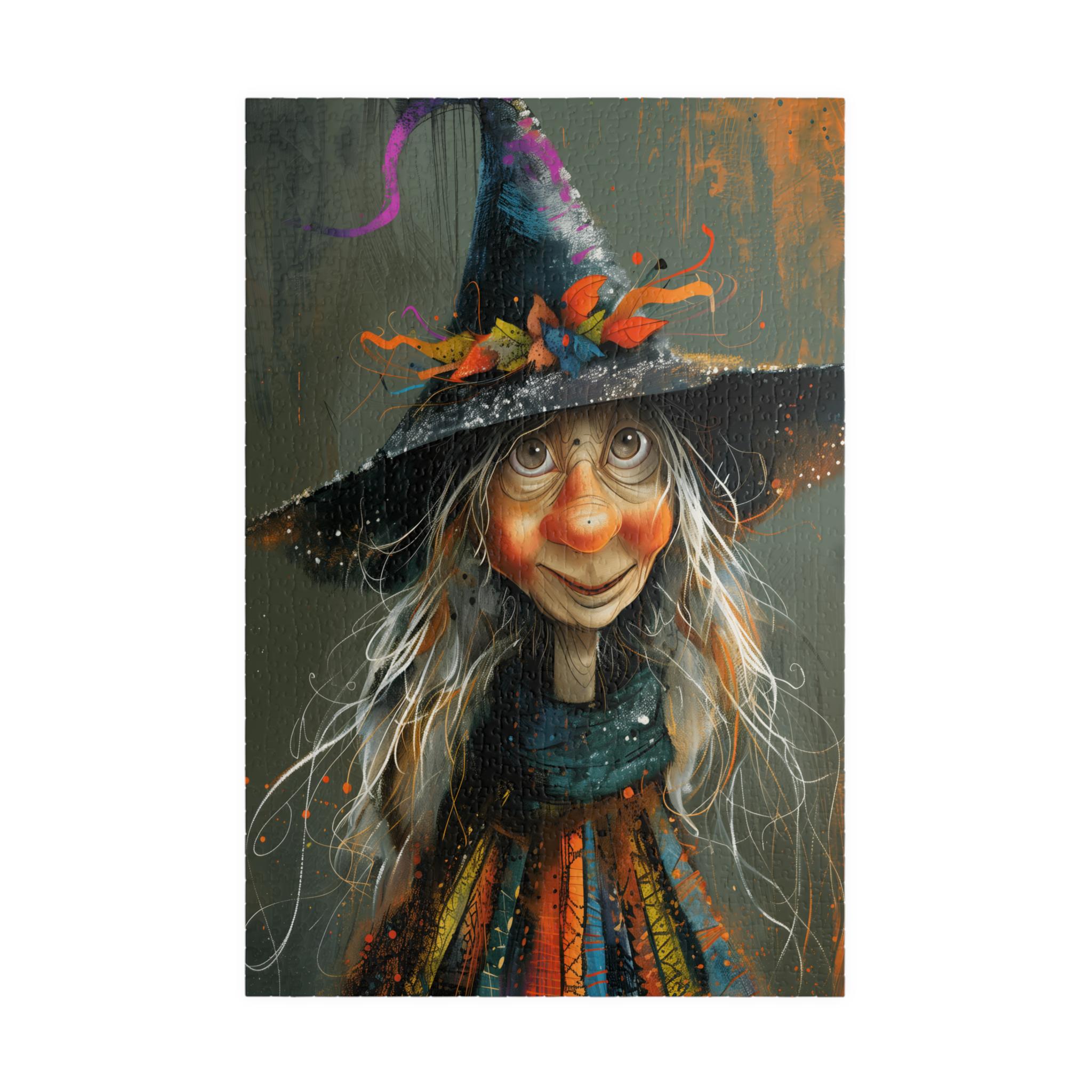 Helga - Folk Art Witch Jigsaw Puzzle. Gift for Witch Lovers, Holidays ...