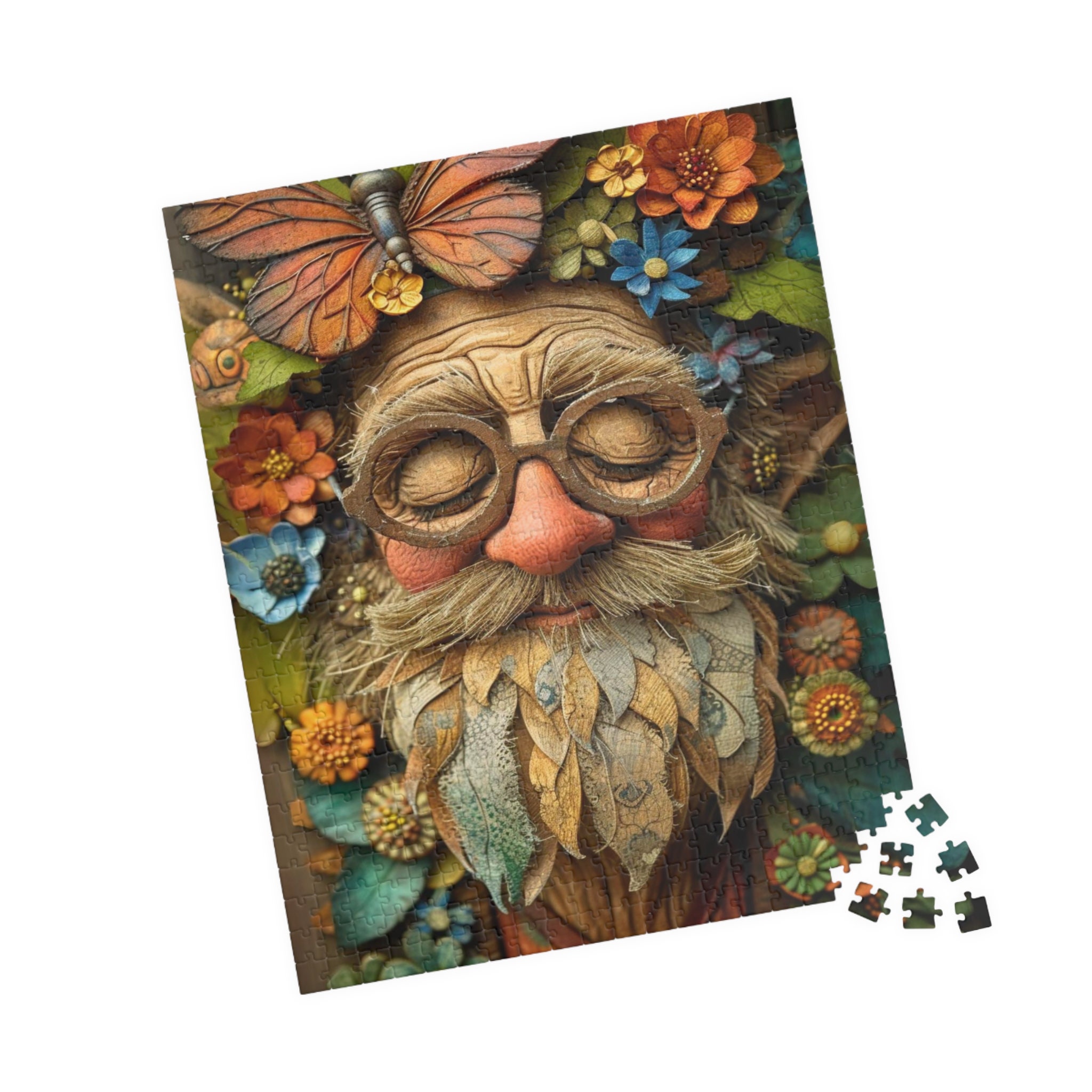 Boho Elderly Forest Sprite Puzzle. Woodland Elf/nimph Jigsaw. Unique ...