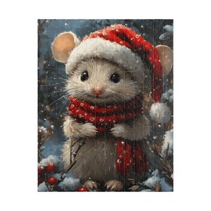 Christmas Mouse Jigsaw Puzzle. Gift for Holidays, Birthdays, Get Well ...
