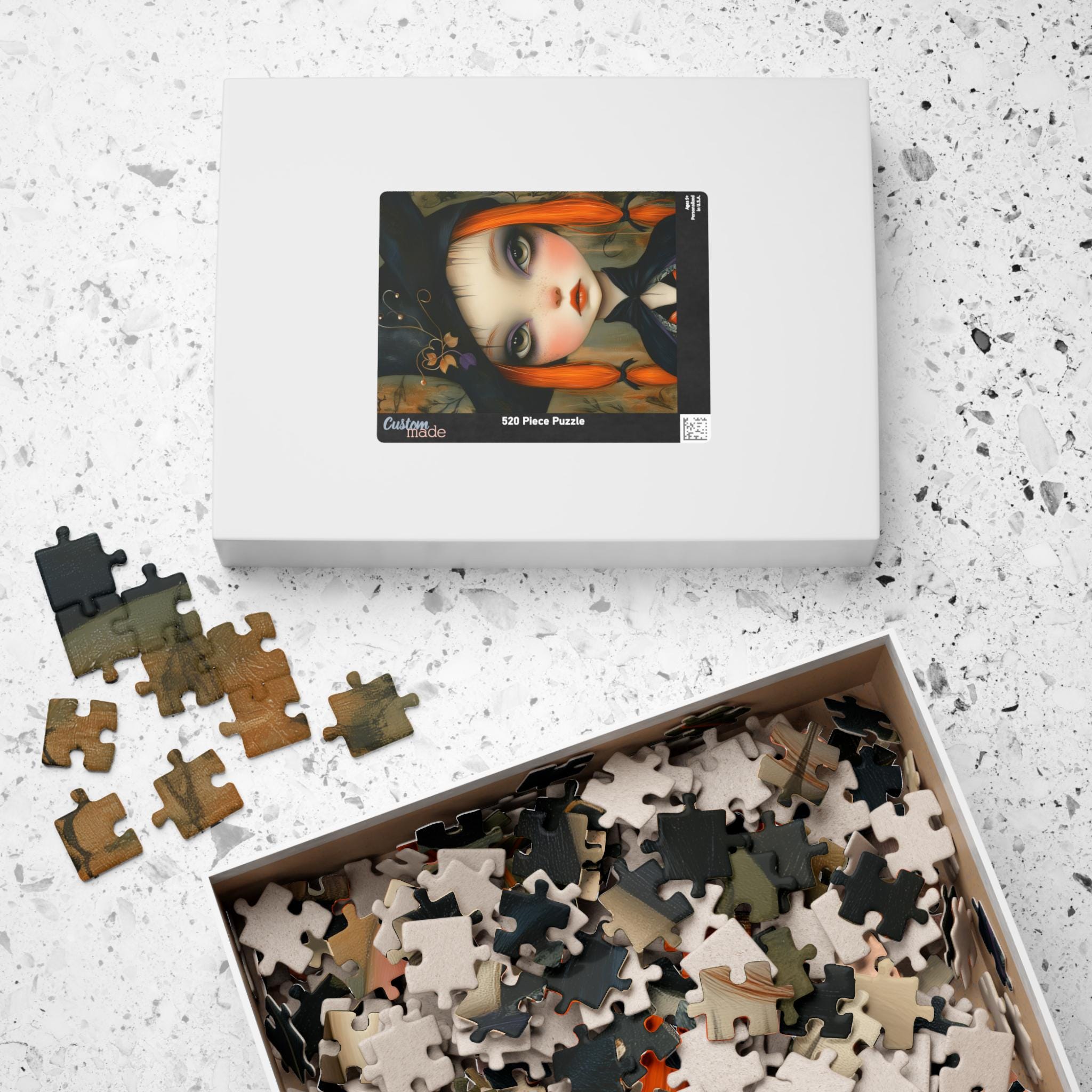 Portrait of a Witch Jigsaw Puzzle. Gift for Halloween, Holidays ...