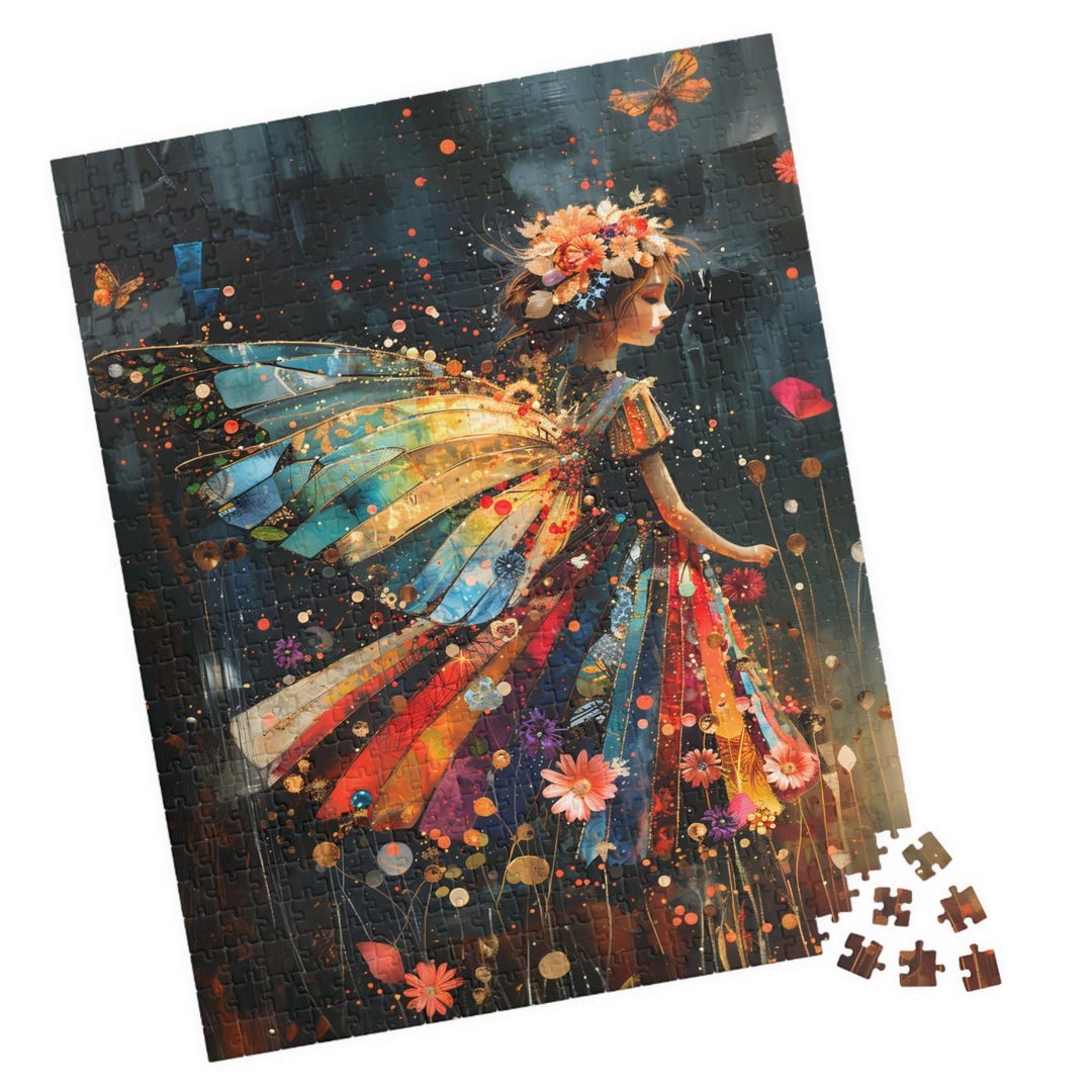 Garden Fairy Jigsaw Puzzle: Watercolor Fantasy Art, Fun Gift, Family ...