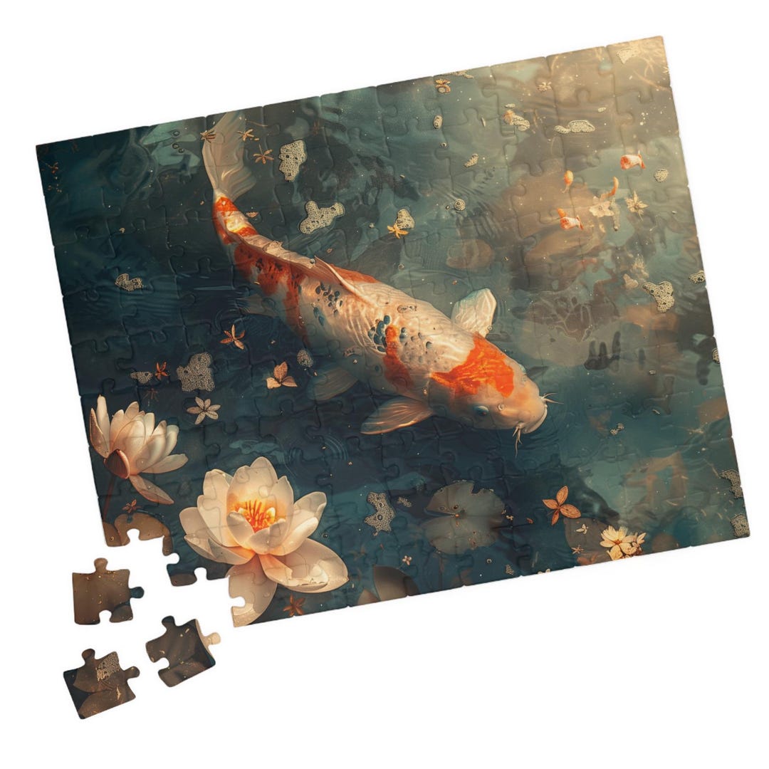 Watercolor Koi Fish Puzzle: Tech-free Jigsaw Activity - Etsy