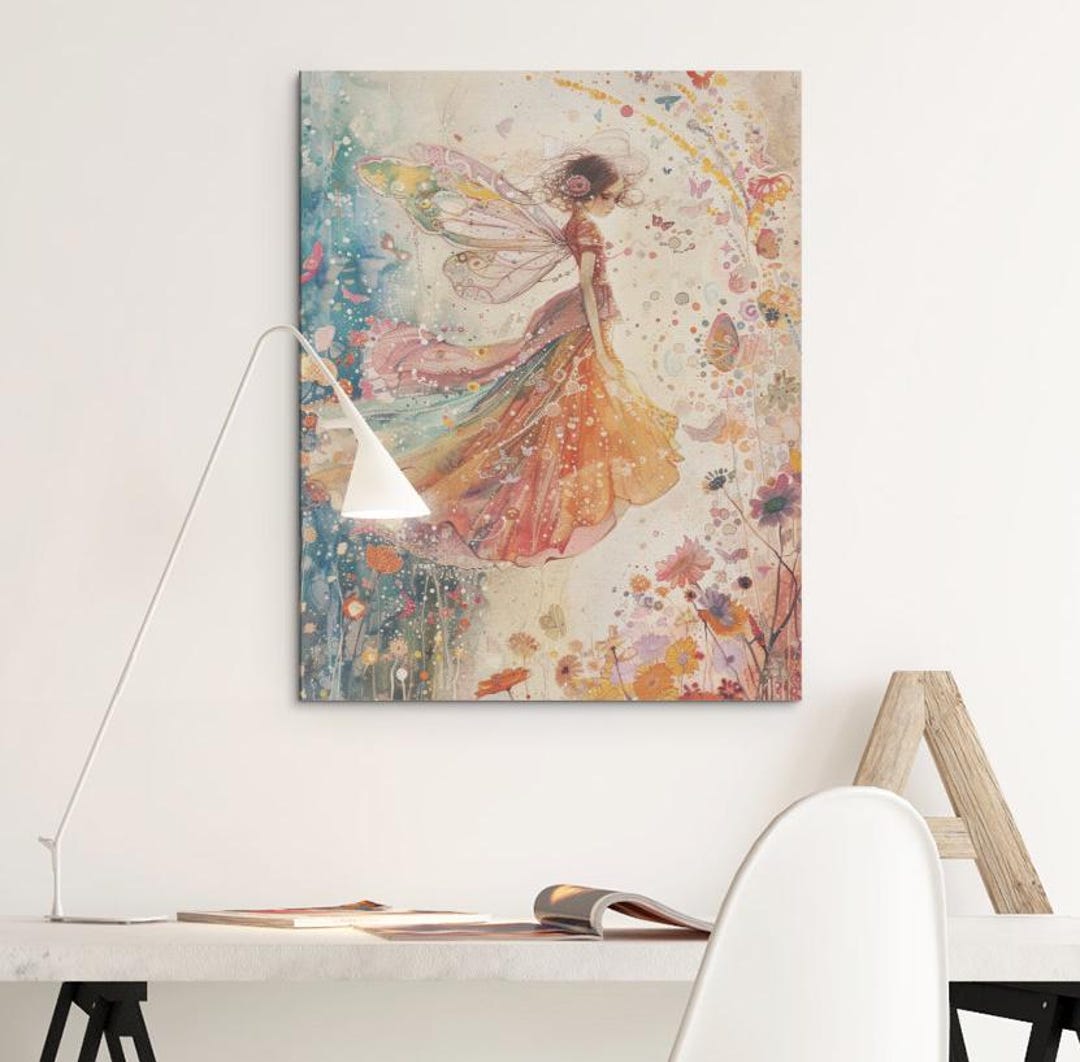 Spring Fairy Art Print. Watercolor Faerie Wall Art. Fantasy Decor for ...