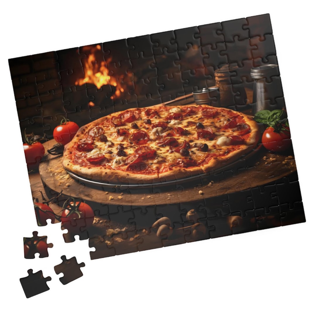 Gourmet Pizza Jigsaw Puzzle: Family Fun Activity - Etsy