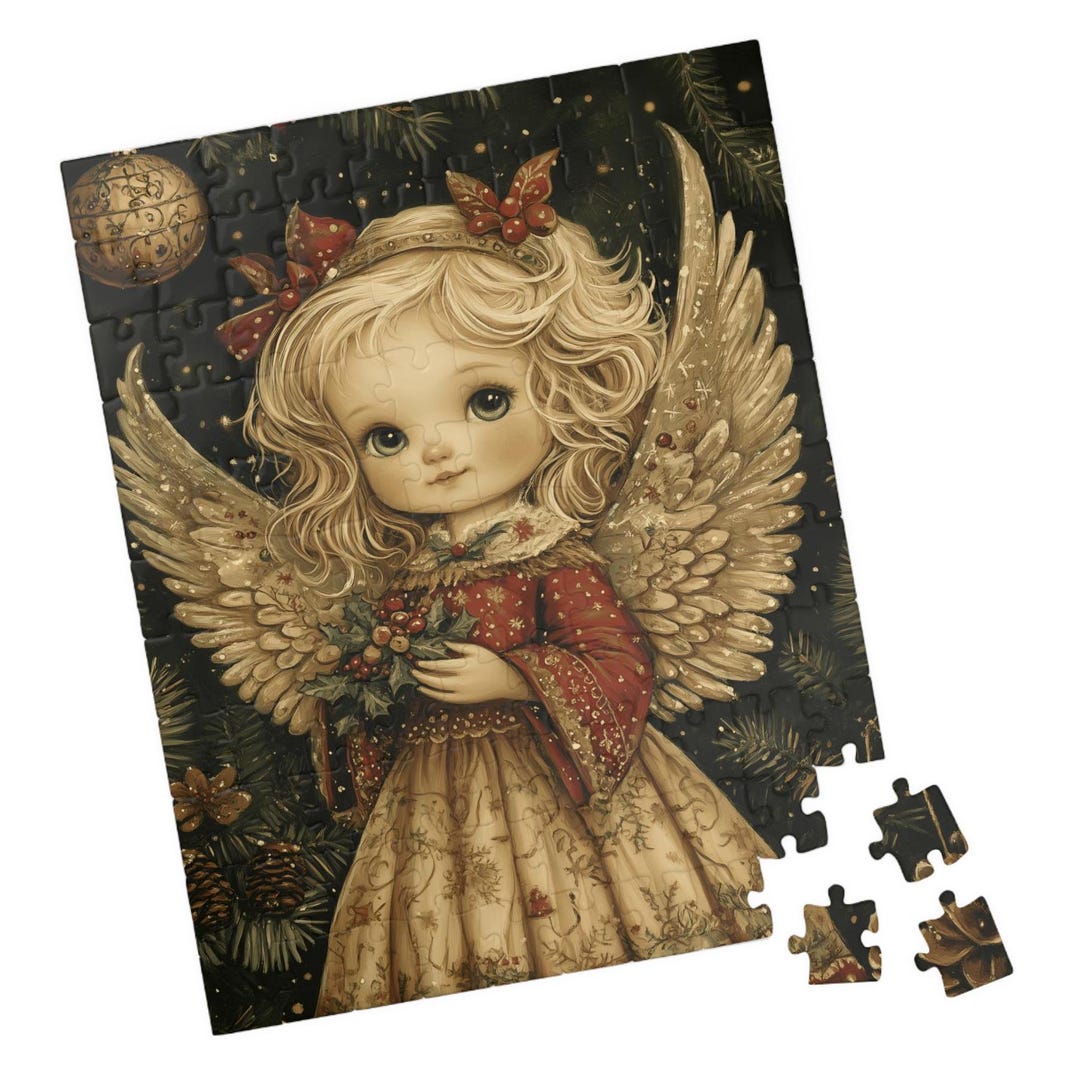 Classic Little Christmas Angel Jigsaw Puzzle. Gift for Holidays ...