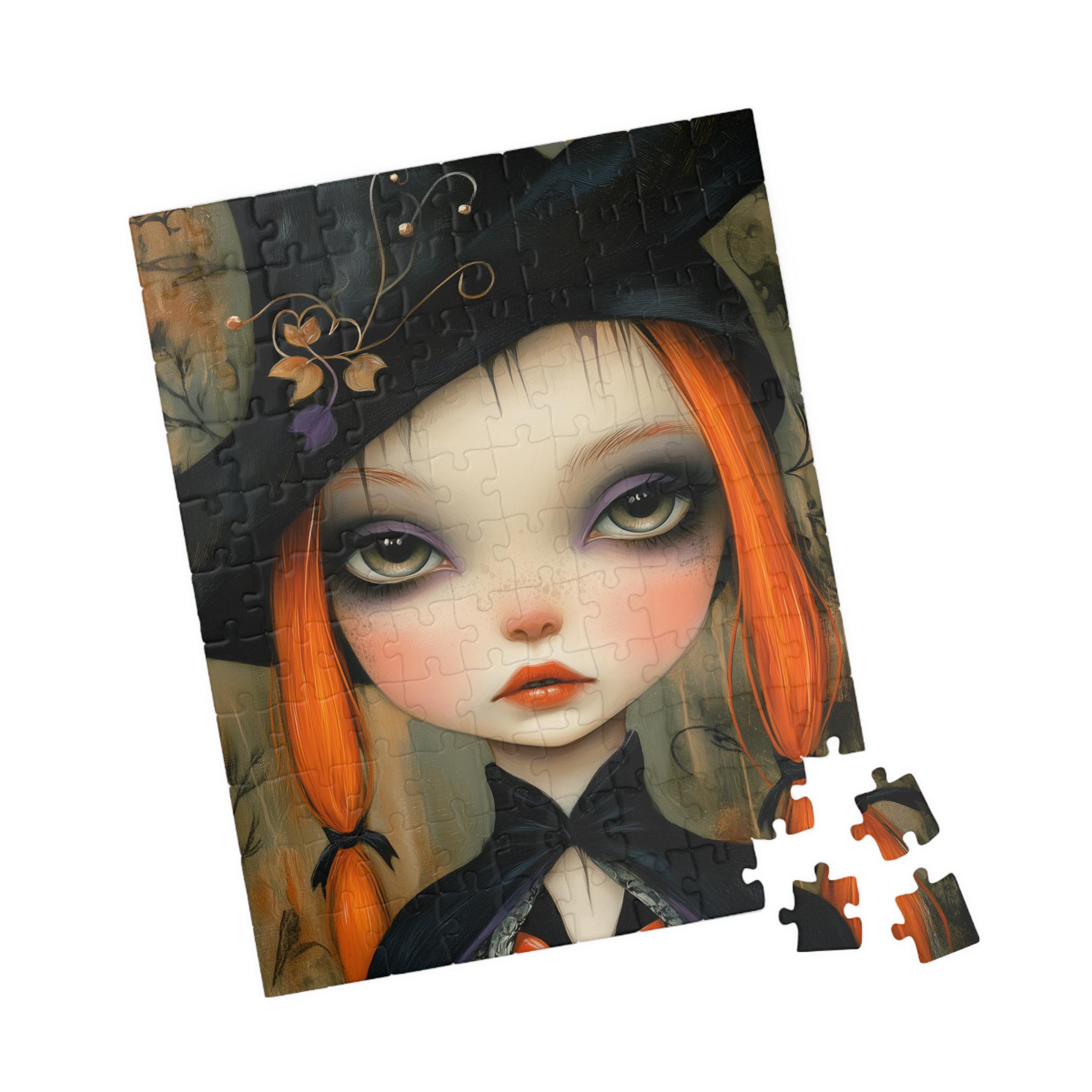 Portrait of a Witch Jigsaw Puzzle. Gift for Halloween, Holidays ...