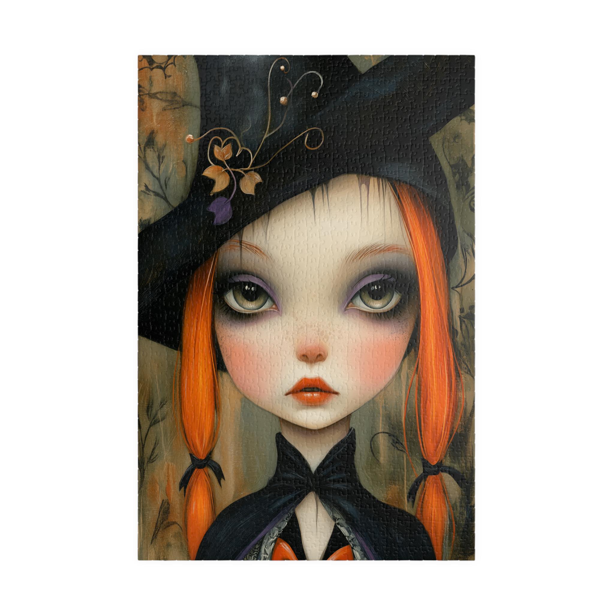 Portrait of a Witch Jigsaw Puzzle. Gift for Halloween, Holidays ...