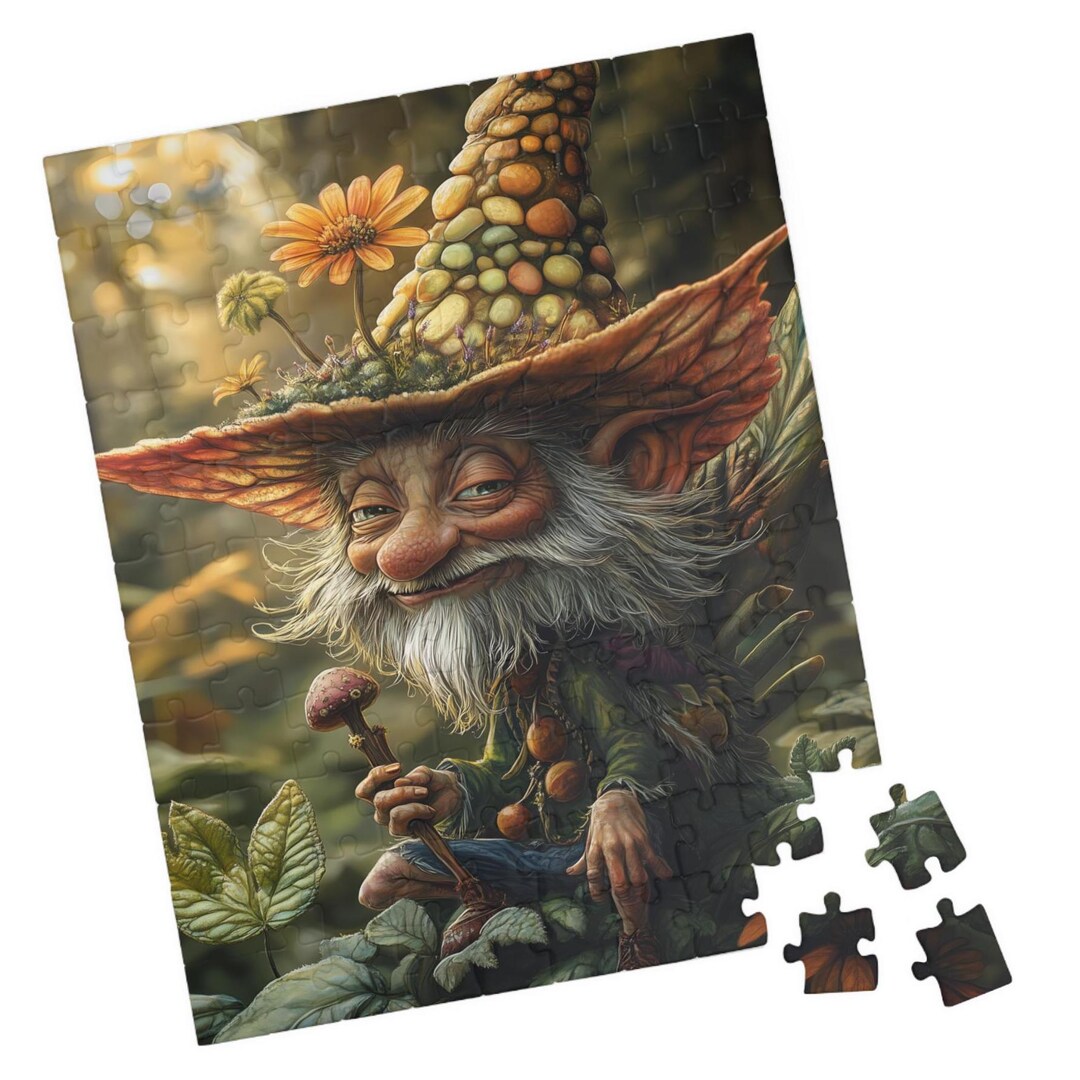 Forest Gnome Jigsaw Puzzle: Herble, Tech-free Activity - Etsy