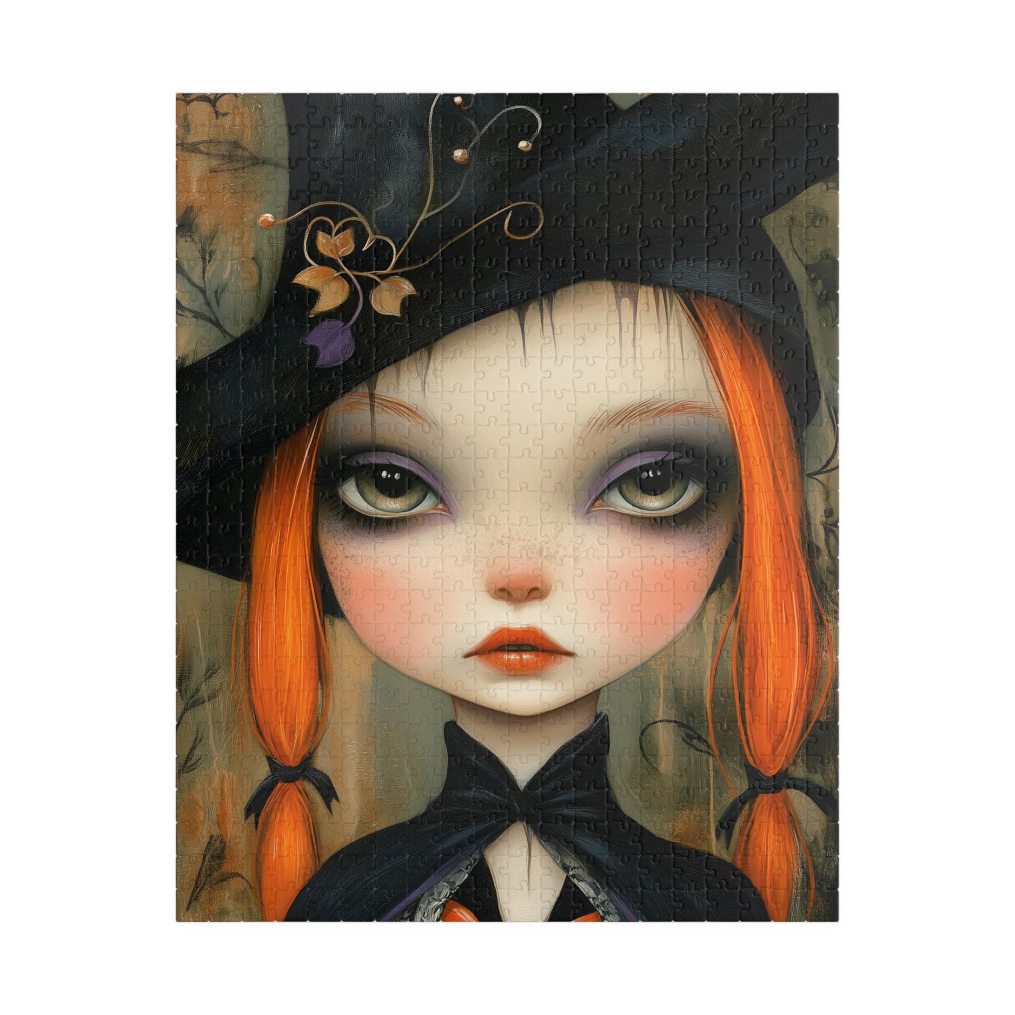 Portrait of a Witch Jigsaw Puzzle. Gift for Halloween, Holidays ...