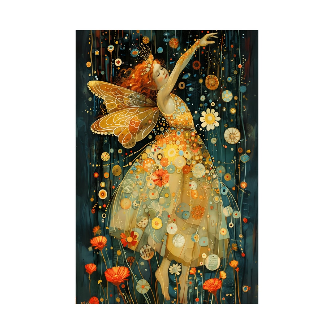 Dancing Fairy III - Art Print. Magical Faerie Wall Art. Fantasy Decor ...