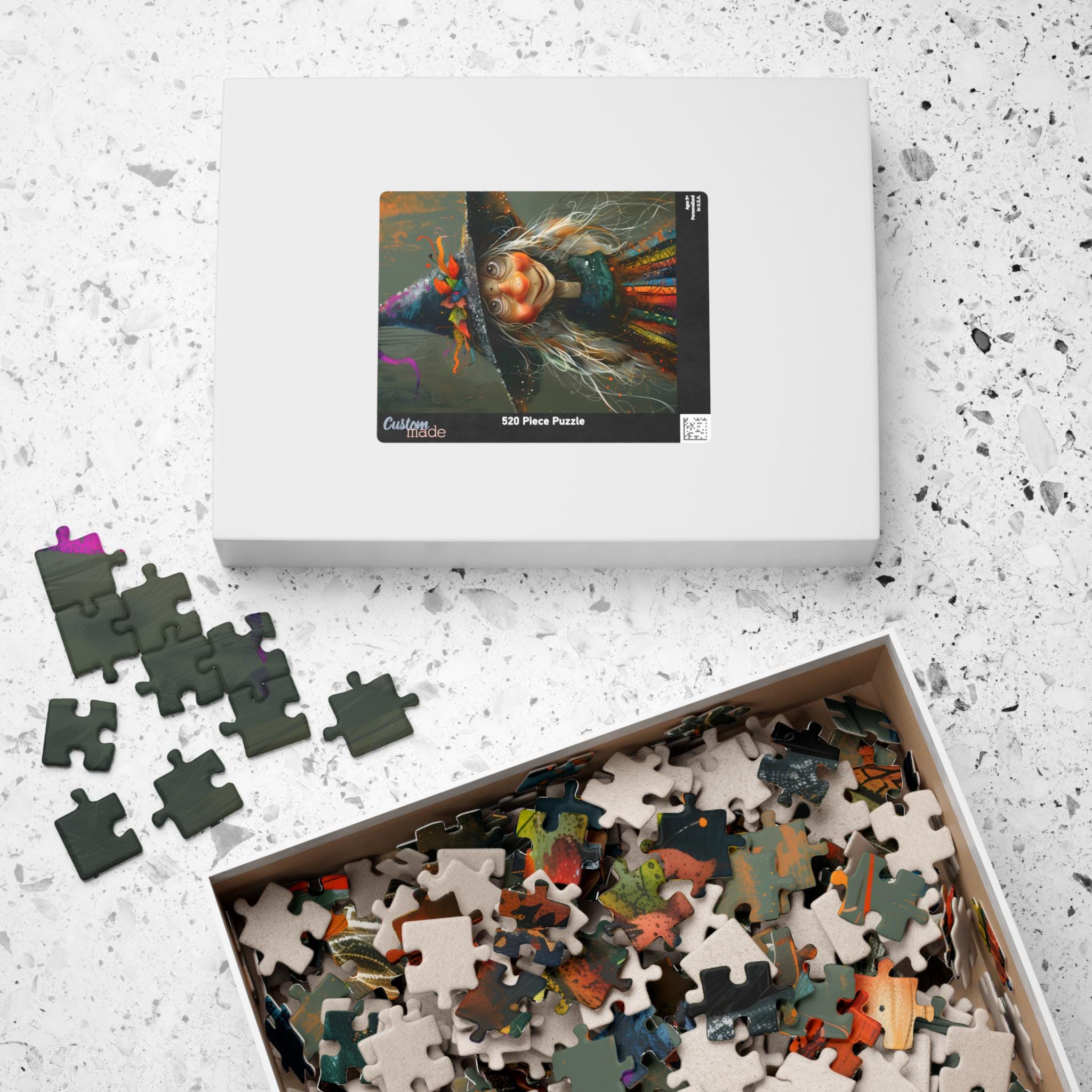 Helga - Folk Art Witch Jigsaw Puzzle. Gift for Witch Lovers, Holidays ...
