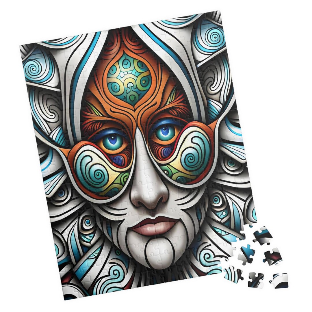 The Queen - Fantasy Portrait Puzzle, Geometric Jigsaw, Abstract Art ...