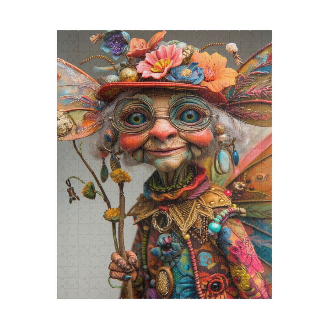 Mildred Fairy Godmother Puzzle. Funny Old Ladies Jigsaw. Unique Gift. Colorful Tech-free Fun ...