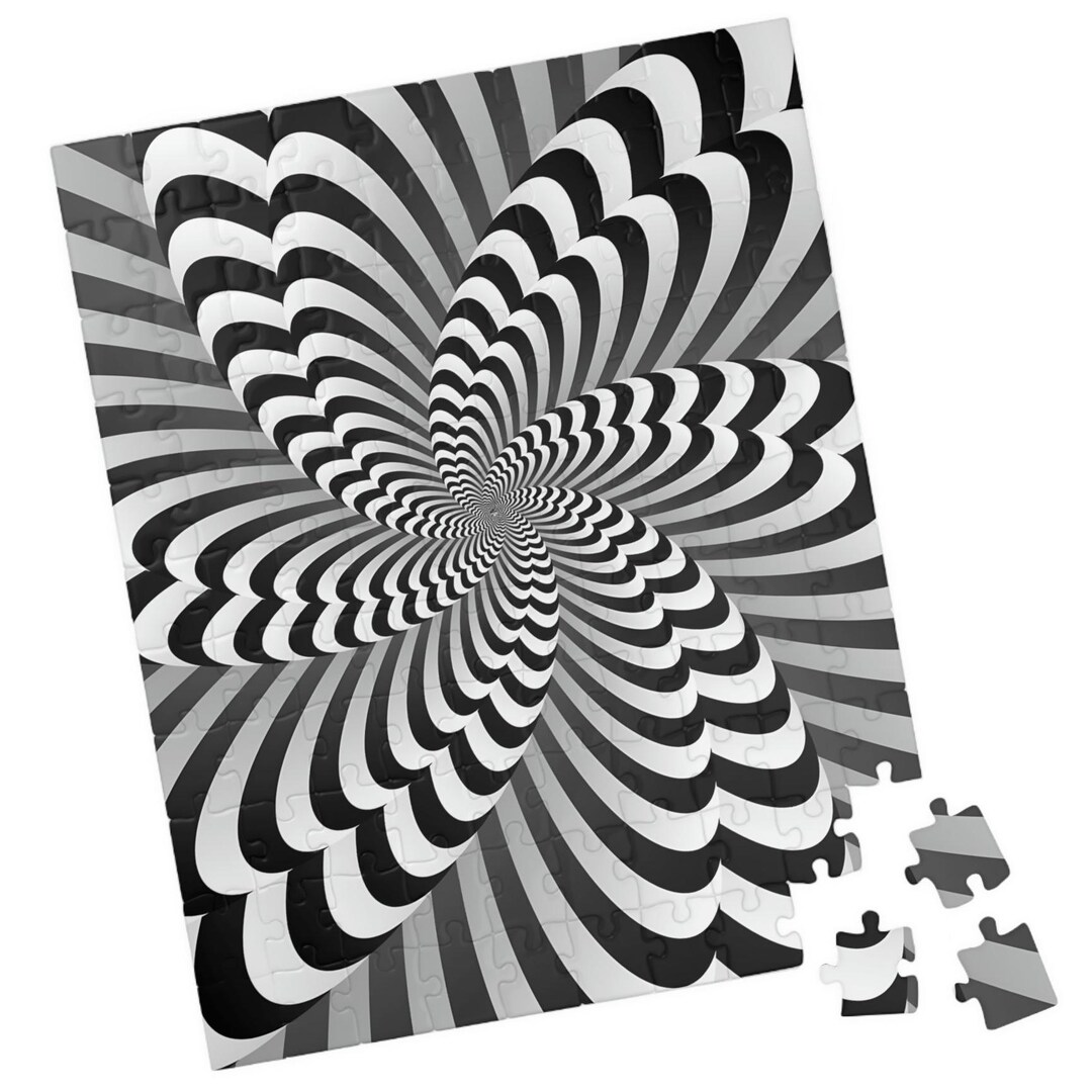 Optical Illusion Jigsaw Puzzle, Twisted Design - Etsy