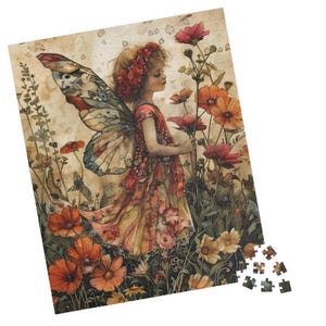 Ember Fairy Dressed in Black Jigsaw Puzzle. Gift for Holidays ...