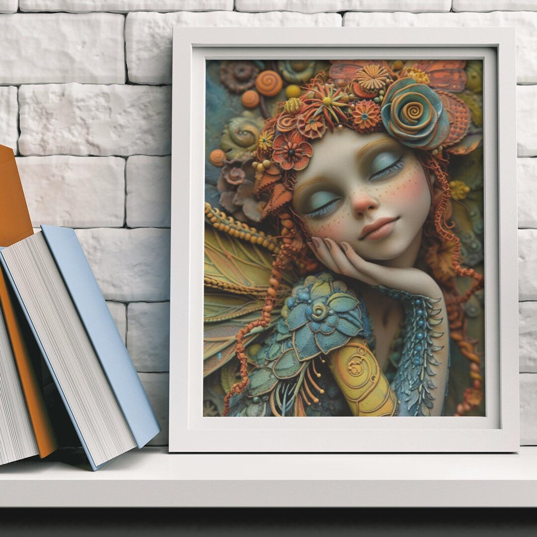 Peaceful - Forest Fairy Art Print. Enchanted Fae Wall Art. Faerie Theme ...