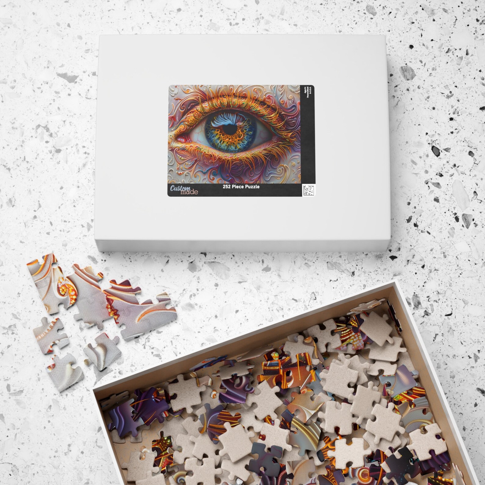 Pastel Eye Jigsaw Puzzle. Unique Gift for Holidays, Birthdays, Get Well ...
