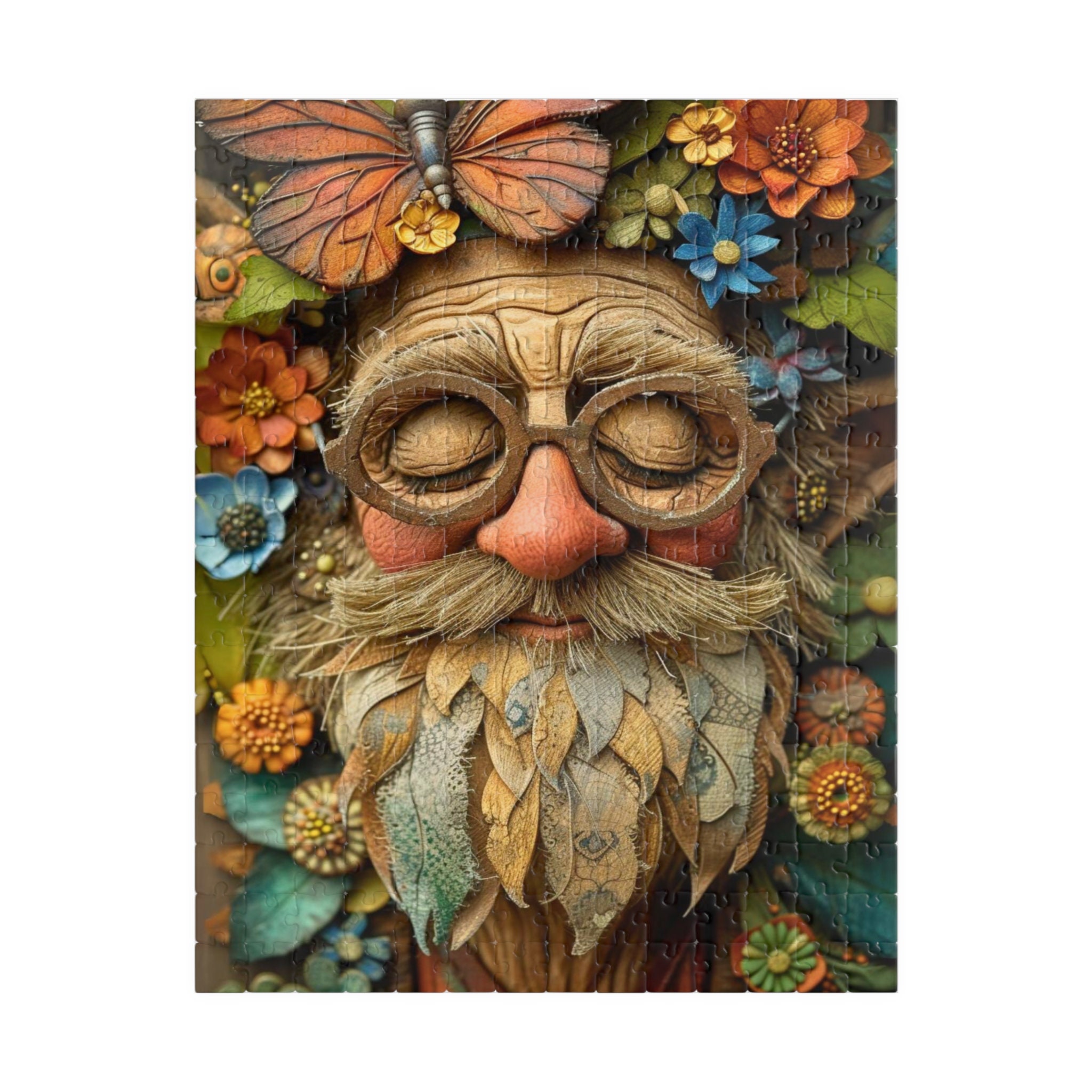 Boho Elderly Forest Sprite Puzzle. Woodland Elf/nimph Jigsaw. Unique ...
