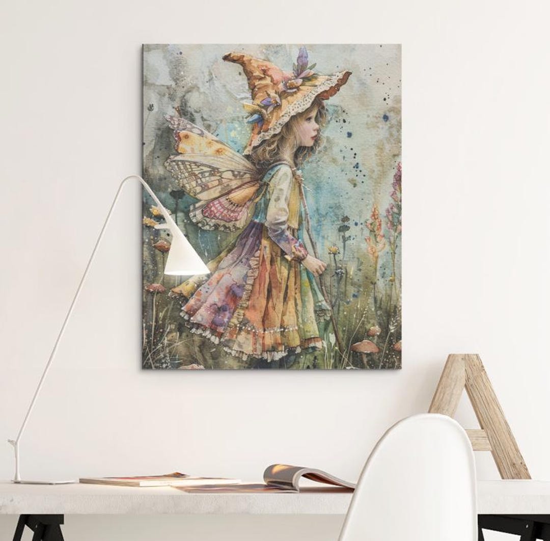 Field Fairy Art Print. Watercolor Faerie Wall Art. Fantasy Decor for ...