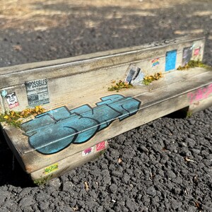 12 Cement Fingerboard Park Bench / Ledge With Graffiti / Weathering ...