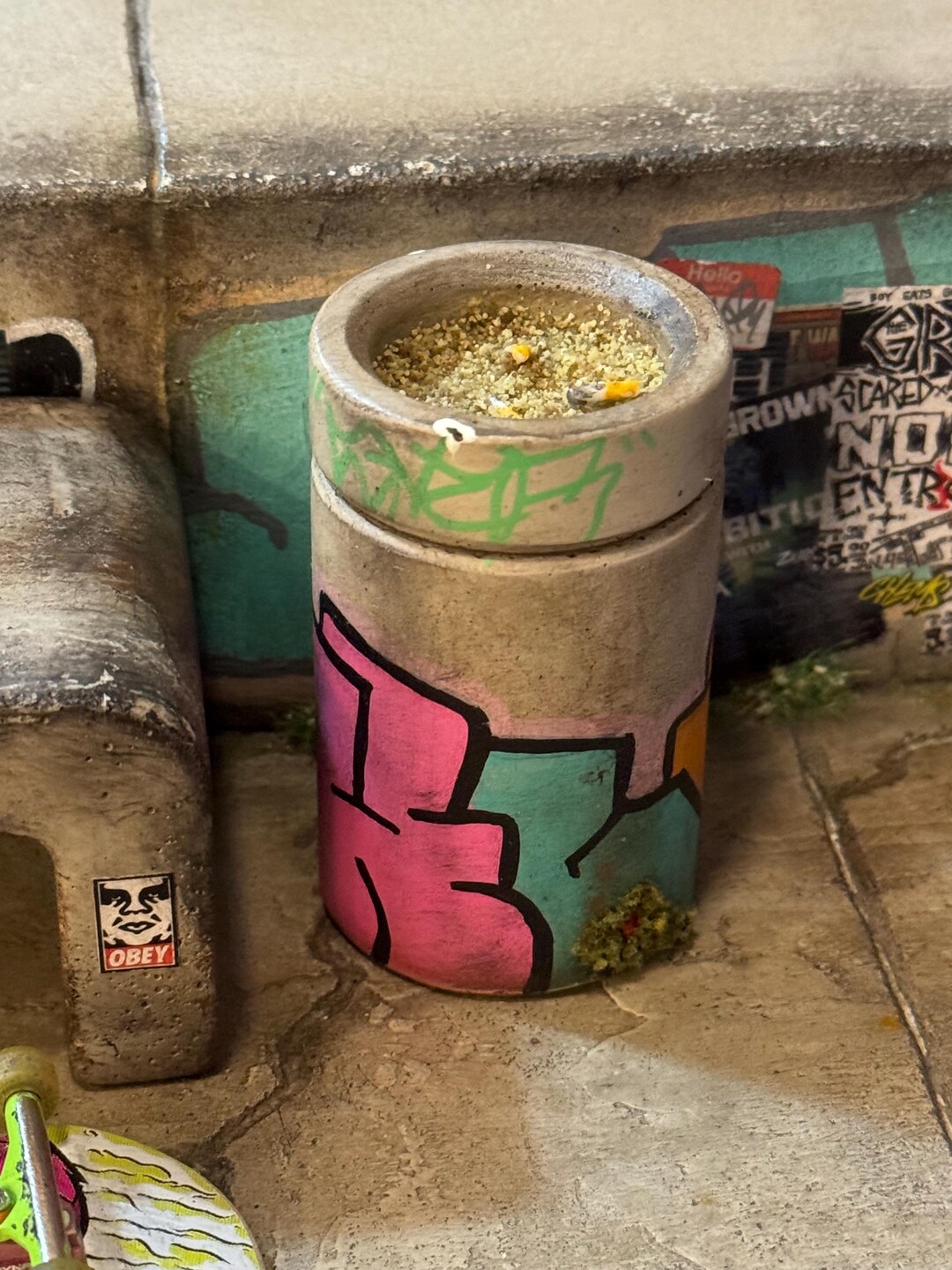 High Level Ramps Realistic Fingerboard Cement City Ashtray 2.75” X 1.75 ...