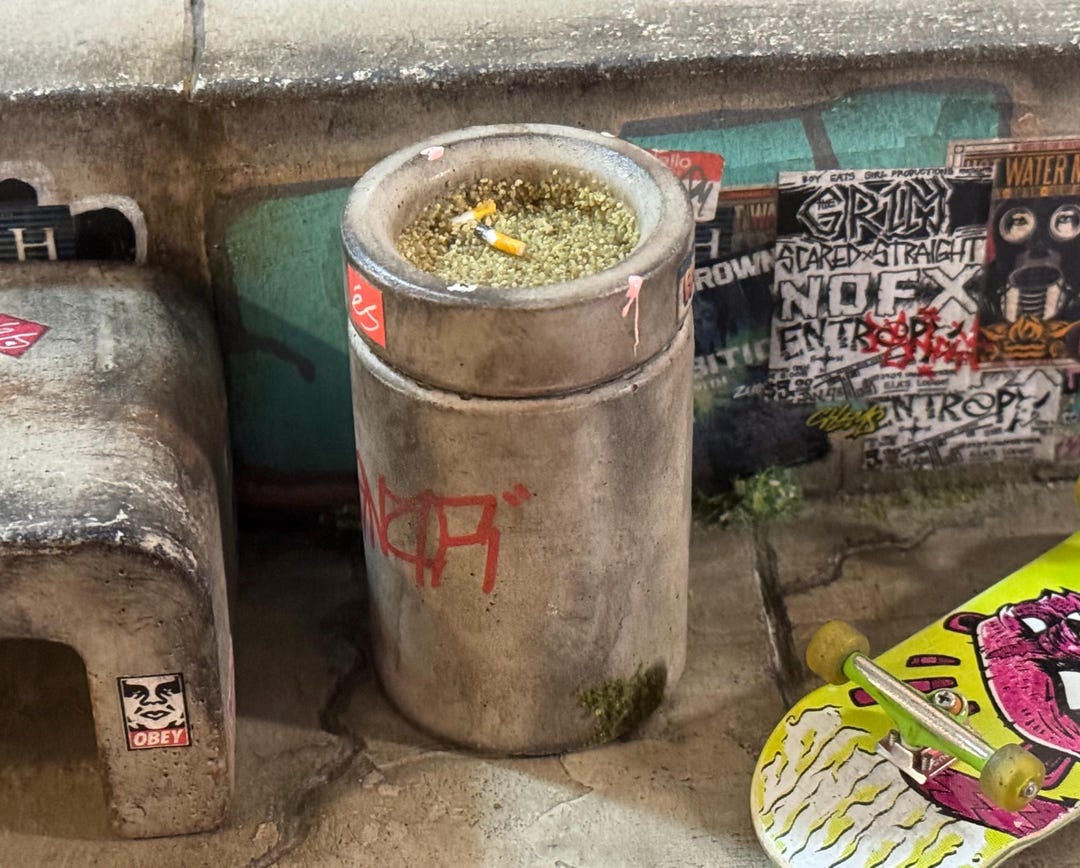 High Level Ramps Realistic Fingerboard Cement City Ashtray 2.75” X 1.75 ...