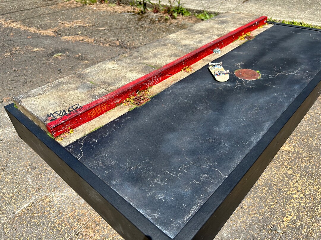 Fingerboard Sidewalk and Street Diorama Cement Table 18in X 36in One of ...