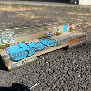 12 Cement Fingerboard Park Bench / Ledge With Graffiti / Weathering ...