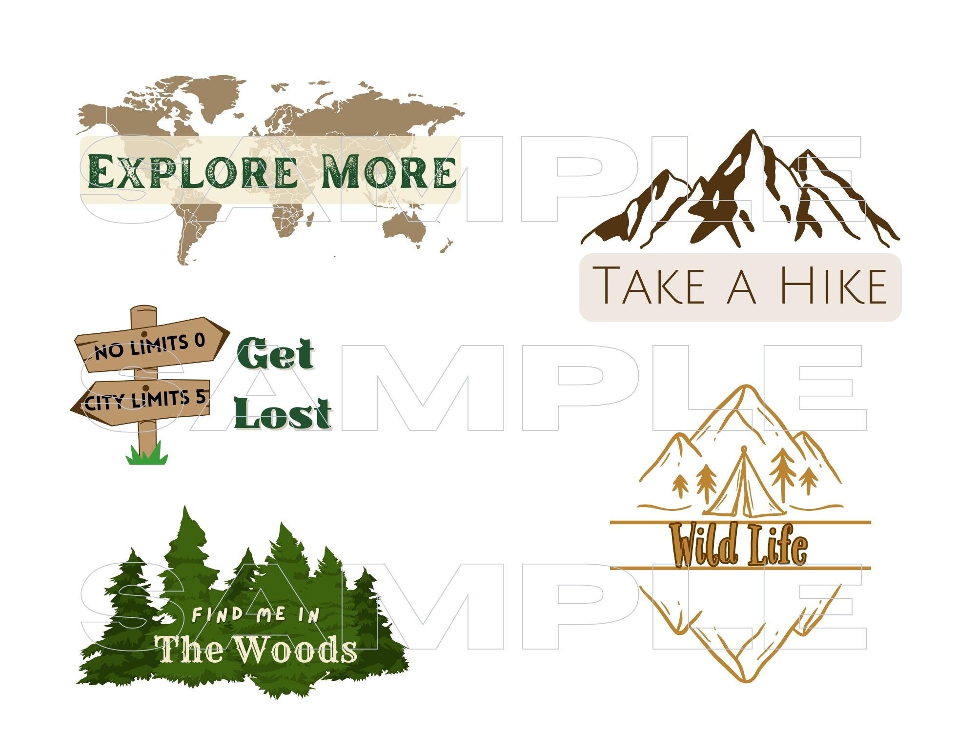 Adventure Clip Art, Digital Download, Outdoor Adventure Graphics ...