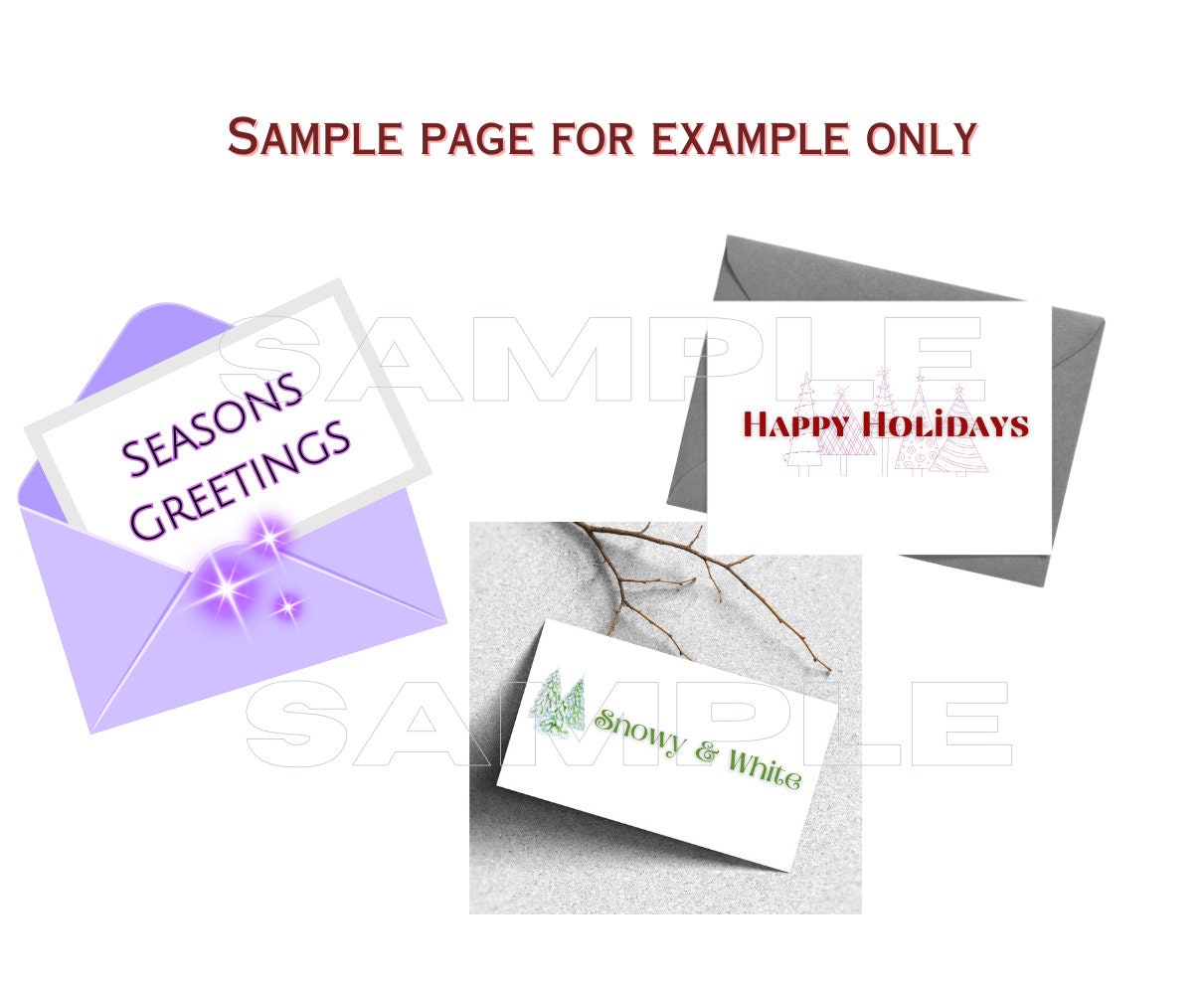 Holiday Greetings Clip Art, Holiday Words, Digital Download, Festive ...