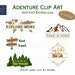 Adventure Clip Art, Digital Download, Outdoor Adventure Graphics ...