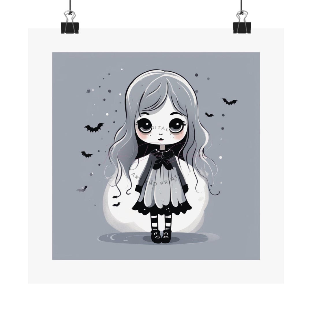 Emo Goth Girl Illustration DIGITAL DOWNLOAD Wall Art Kawaii Picture ...