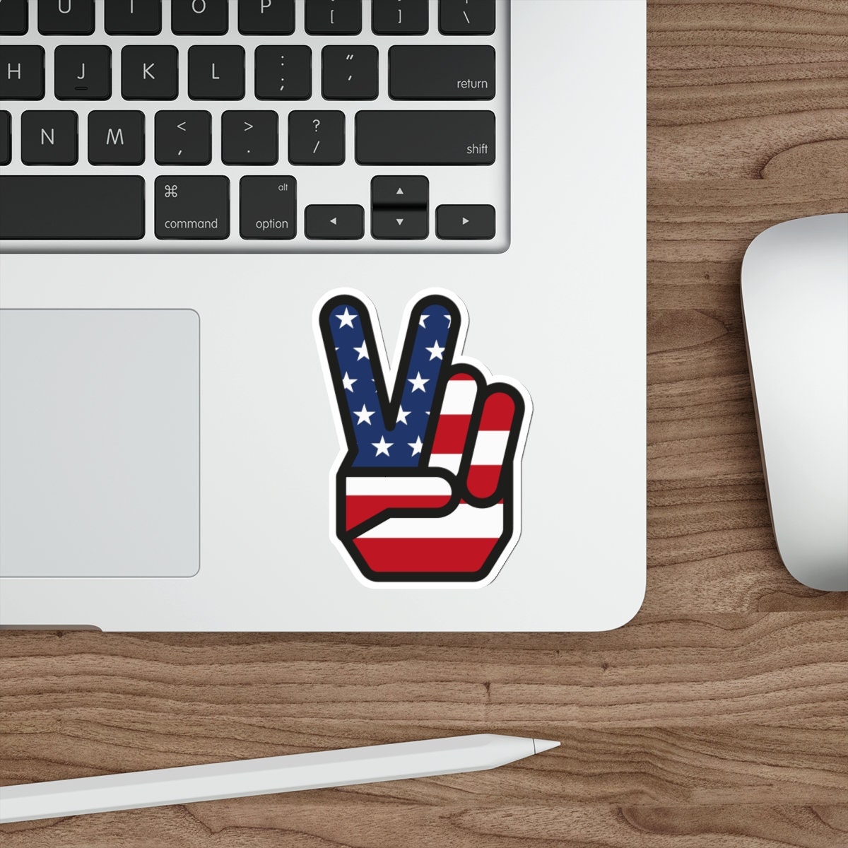 USA Peace Hand Flag Sticker With American Flag Patriotic Peace Sign ...