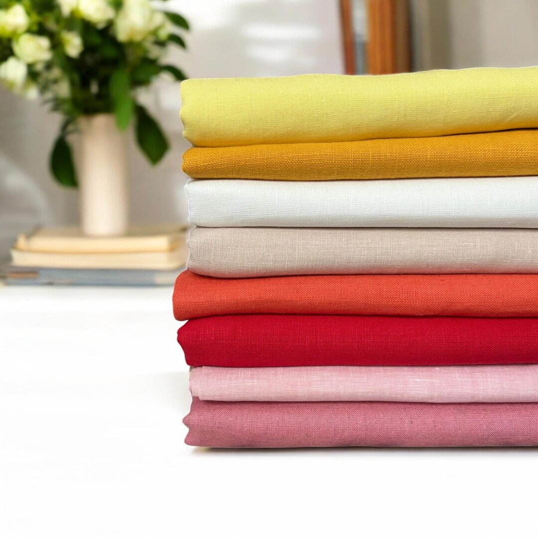 100% Natural Linen Fabric, Natural Linen Fabric for Clothing, Table ...