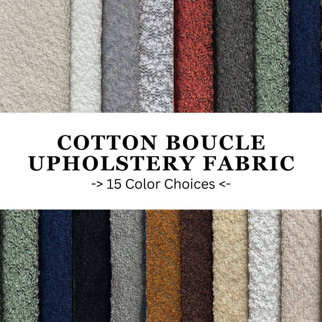 Cotton Boucle Fabric by the Yard, Upholstery Boucle Textured Fabric ...