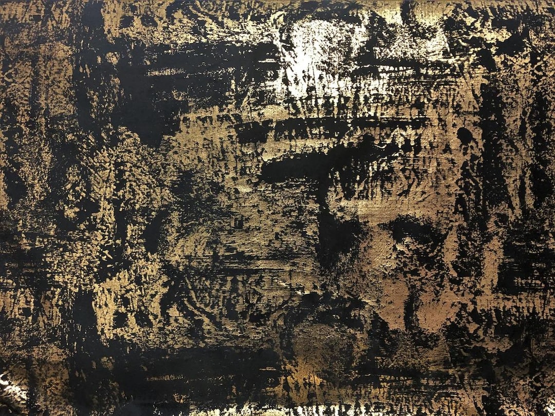 Black Velvet Fabric by the Yard, Gold Printed Upholstery Fabric, Gold ...