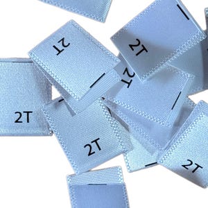 100 Size Tag Labels for Baby Clothes – 20 Each of 18/24M, 2T, 3T, 4T, 5 ...