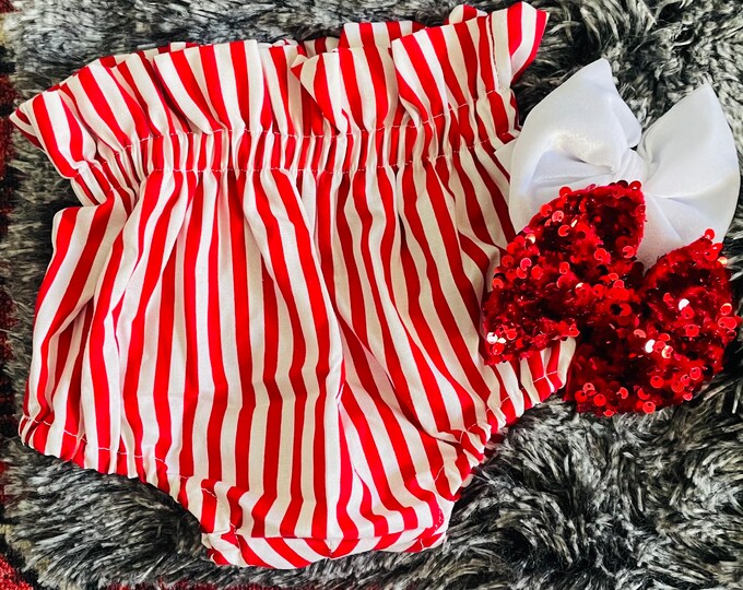Red N White Stripes- Bloomers ONLY - Baby Bloomers, Infant Bloomers ...